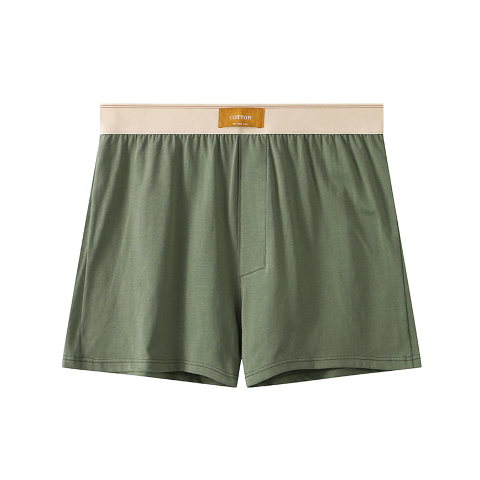 Vetsdori Mens Cotton Boxer Briefs Hombre Mid-Rise 100锛?Cotton Green ...