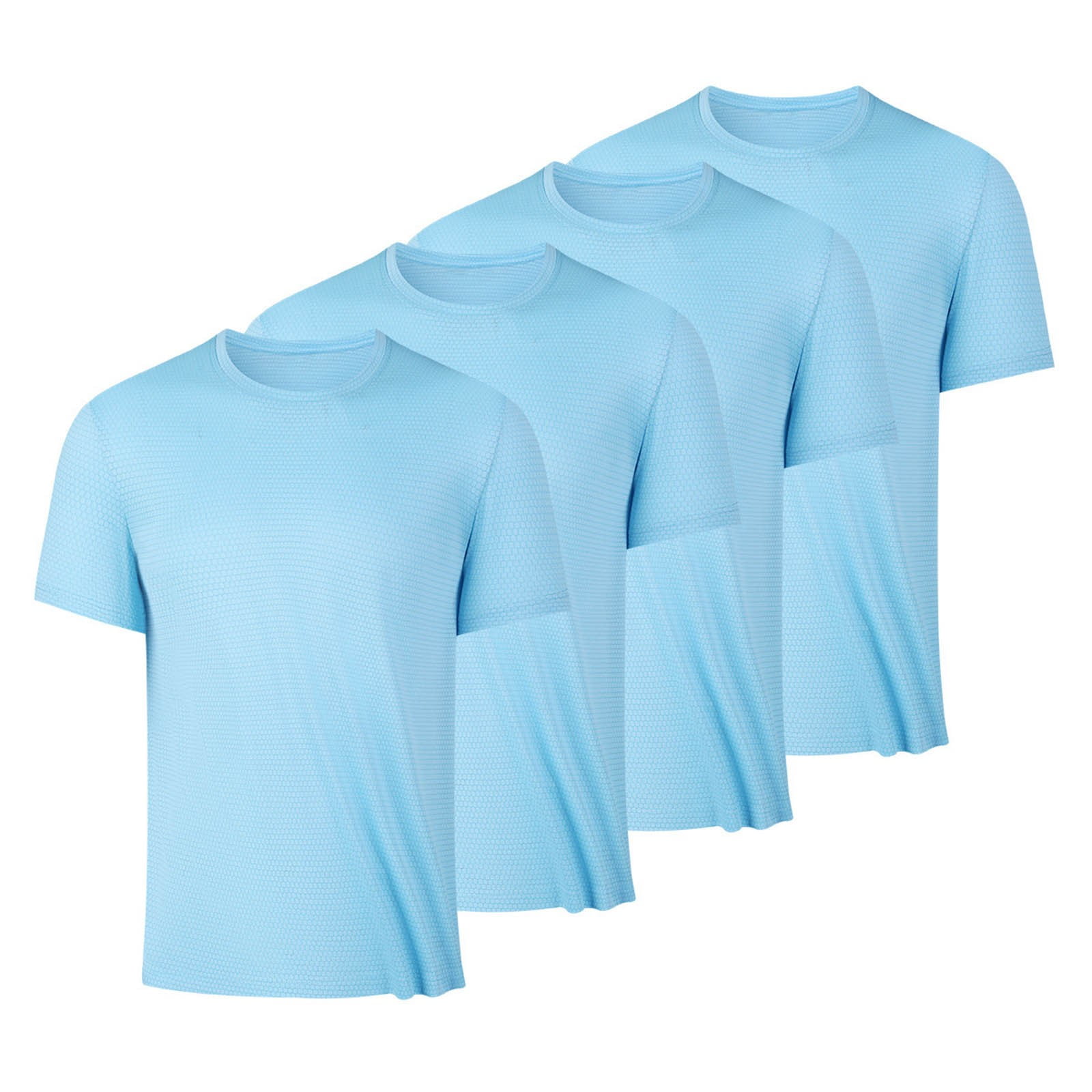 Elvqul Mens Fashion Shirts Short Sleeve Pack Pull on Regular Blue ...