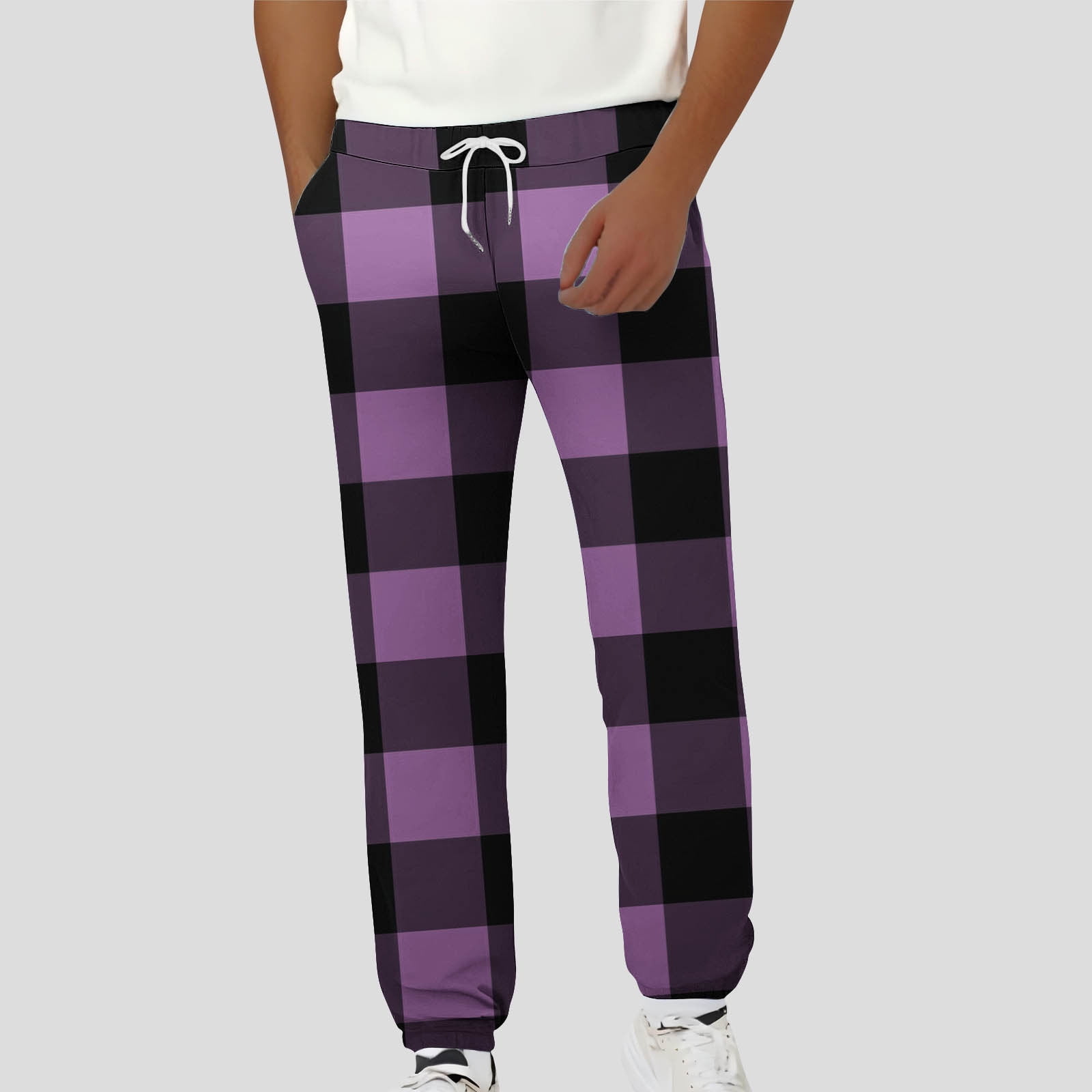 Elvqul Mens Sweatpants Drawstring Running Straight-Leg Pullover Classic ...