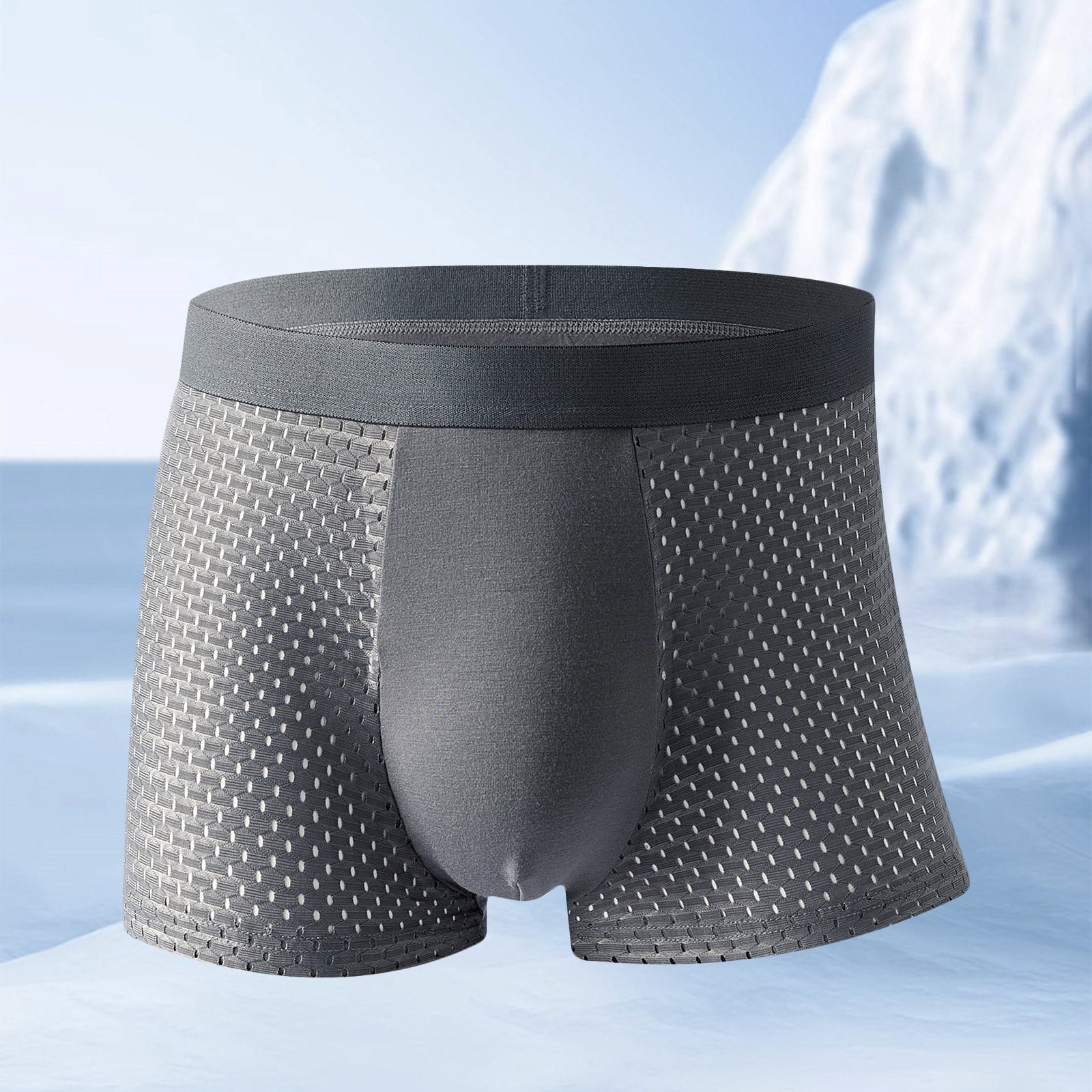 Elvqul Mens Underwear Casual Pouch For Balls Pull-On Fashion Solid Size ...