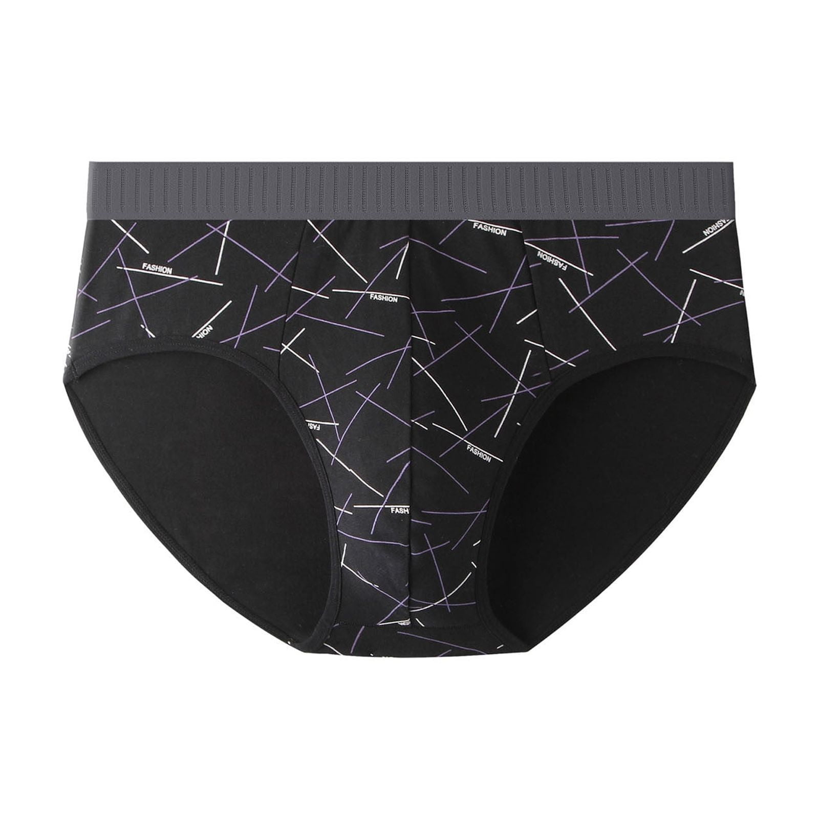 Elvqul Mens Underwear Cotton Casual Boxer Briefs Black Soft Underwear ...