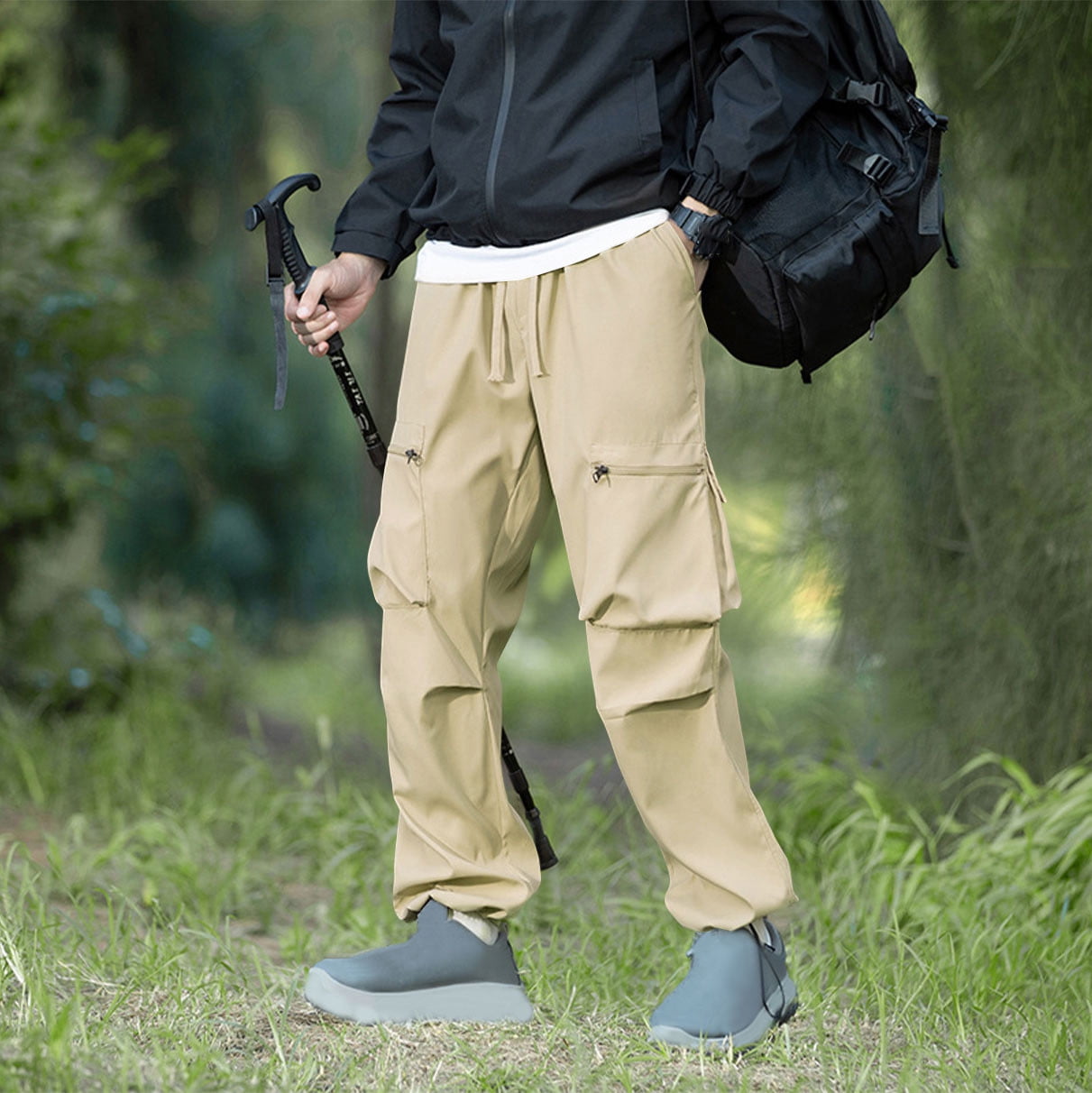 Vetsdori Mens Waterproof Cargo Pants Straight-Leg Athleic Pullover ...