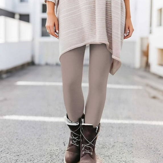 Elvqul Mid Pants for Women Trousers Ankle Straight Leg Solid Khaki ...