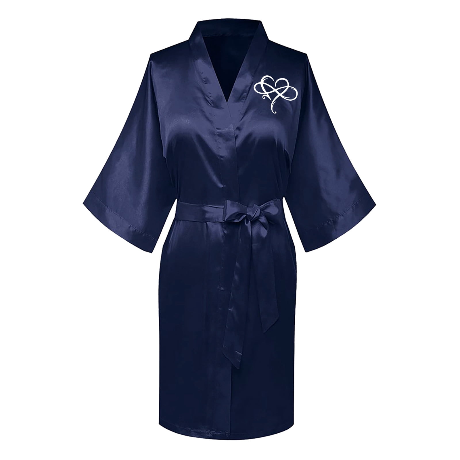 Elvqul Night Robe for Women Satin Women's Silk Robes on Sale or Blue ...