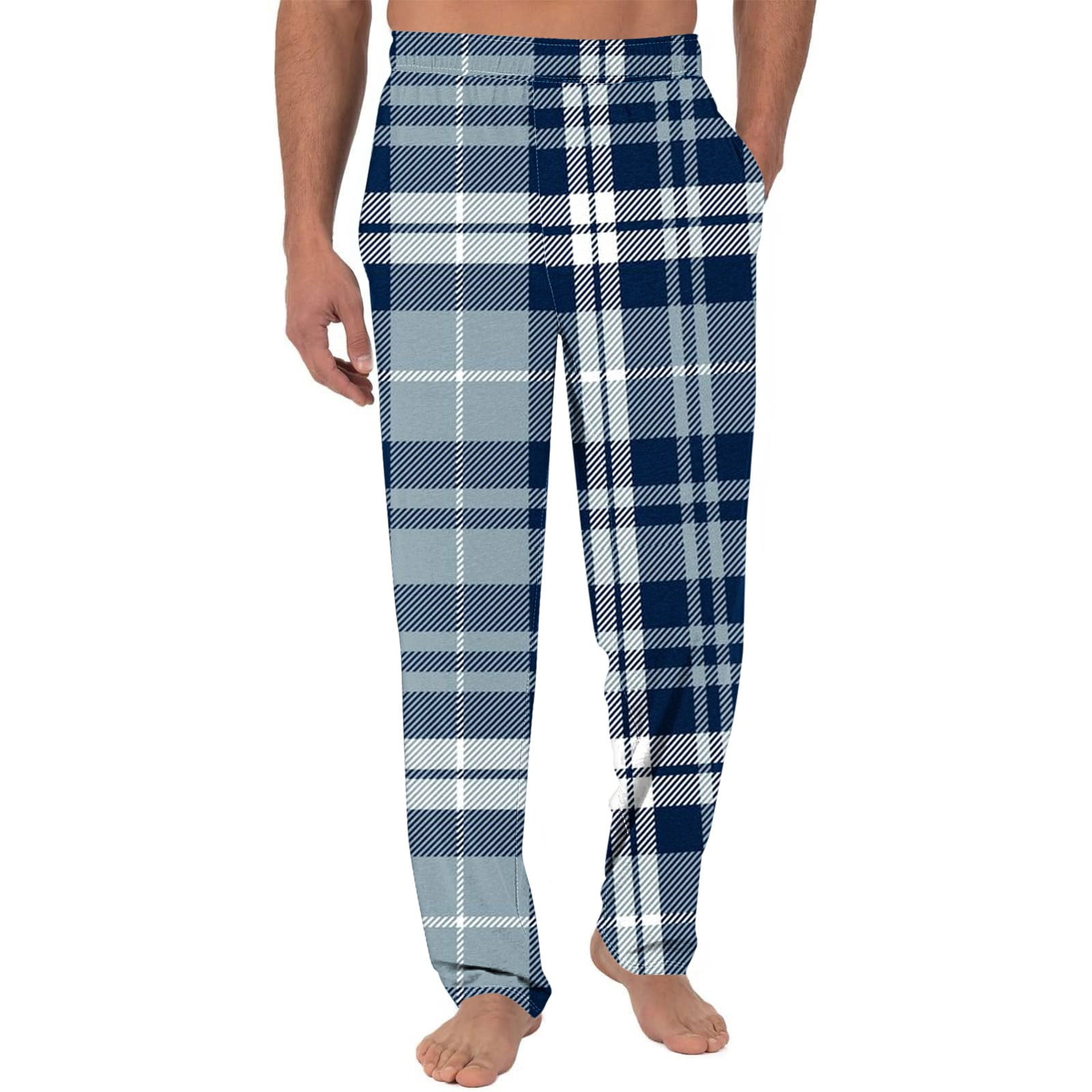 Elvqul Pants for Men Graphics Home Straight-Leg Pullover Elastic Waist ...