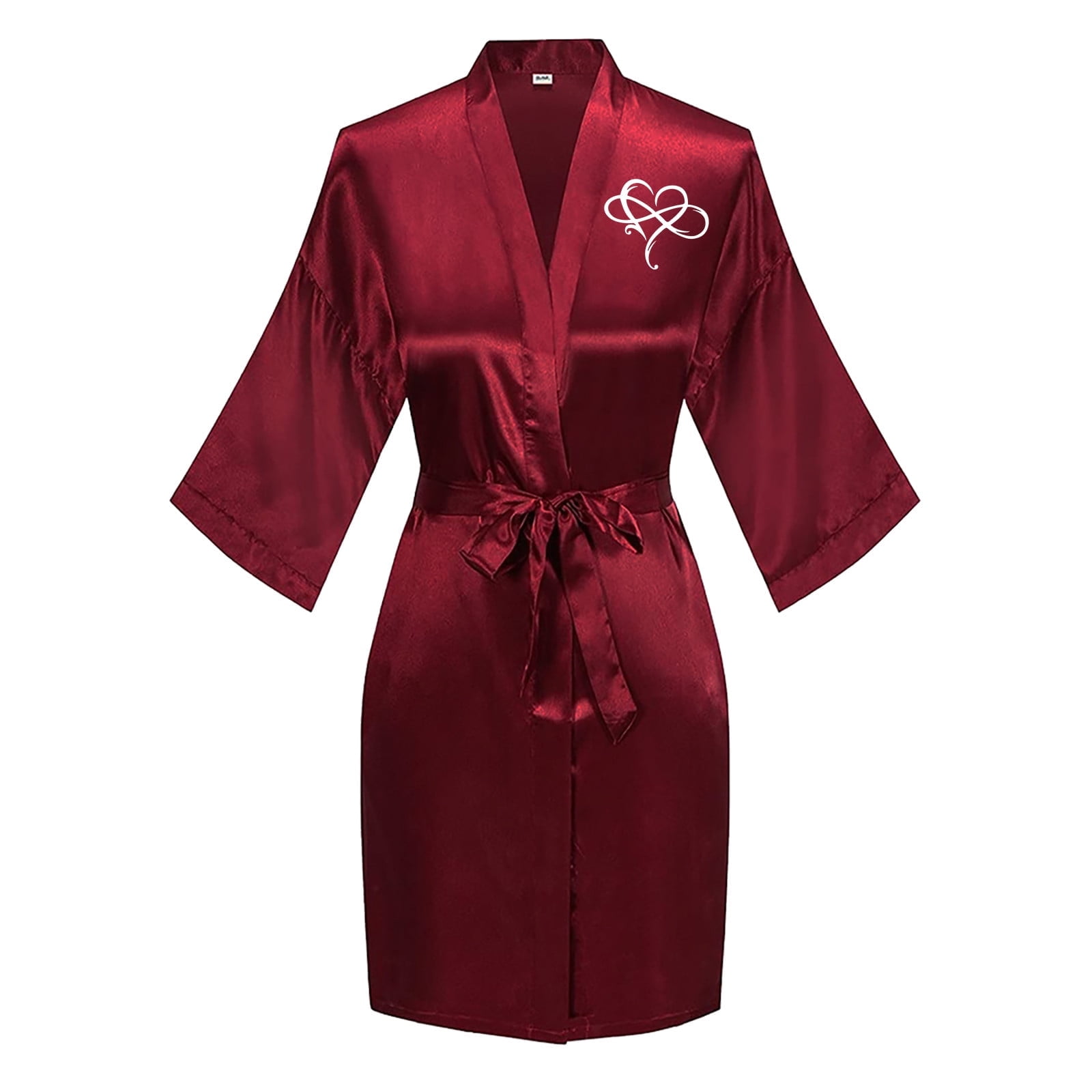 Elvqul Robe for Women Satin Womens Silk Robes Valentine's Day Casual ...
