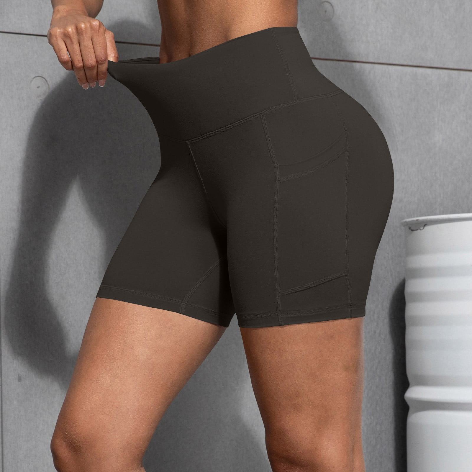 Elvqul Shorts for Women Tummy Control Pull-On Casual Shorts Sports ...