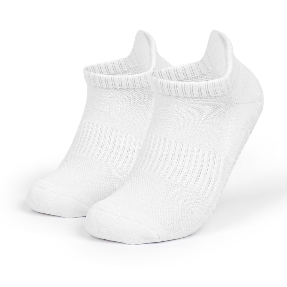 Elvqul Socks for Men Ankle White Unisex Non Slip Yoga Breathable ...