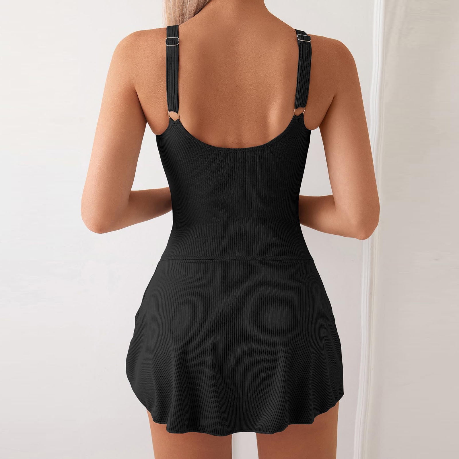 Elvqul Summer Bathing Suits for Women Sexy Swimsuits 1 Piece Solid ...