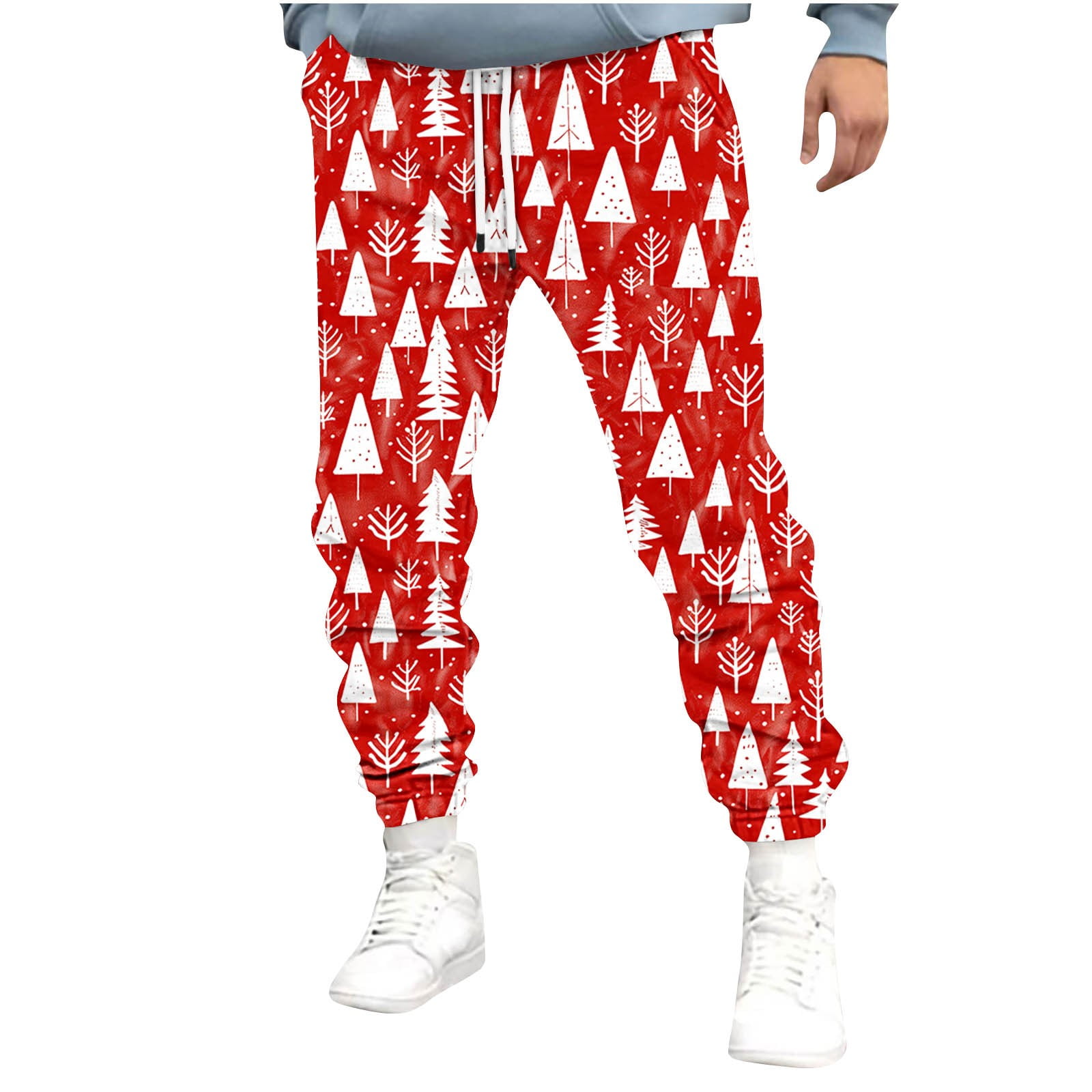 Elvqul Sweatpants for Men Drawstring Christmas Graphics Pullover Date ...