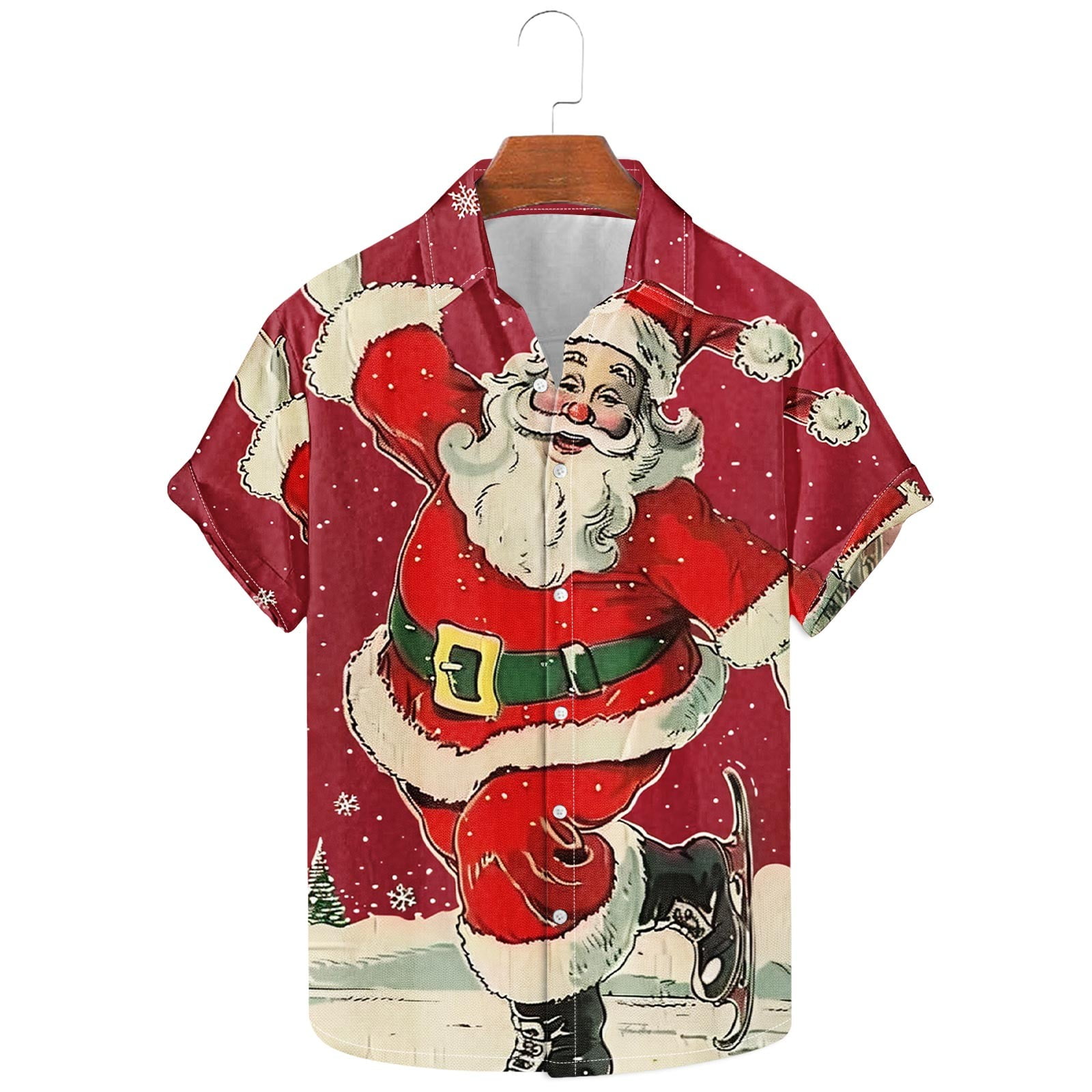 Elvqul Ugly Shirts for Men Short Sleeve Button up Graphic Mens Shirts ...