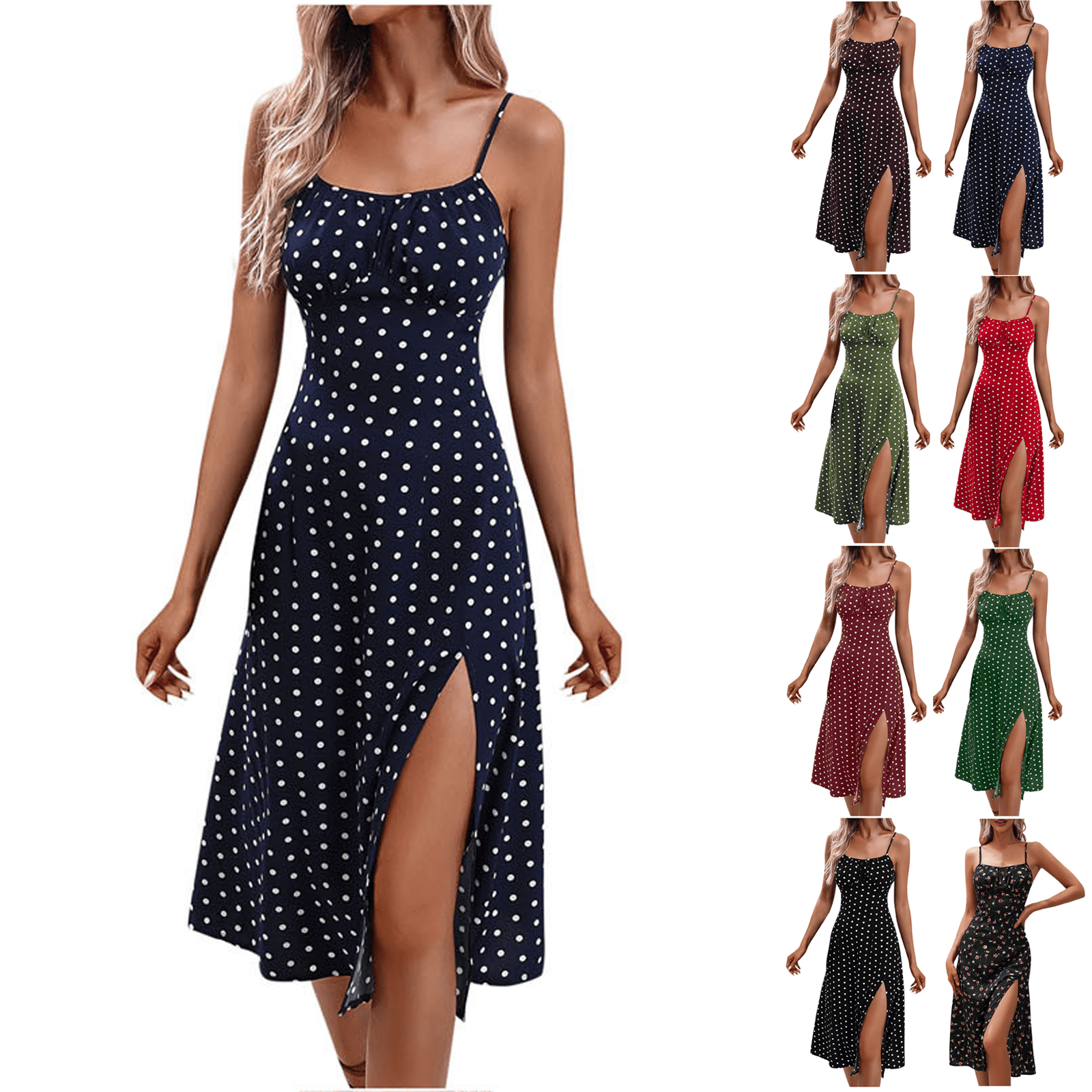 Elvqul Womens Dresses Plain Slip Dress Fashion Mini Dresses Zip up ...