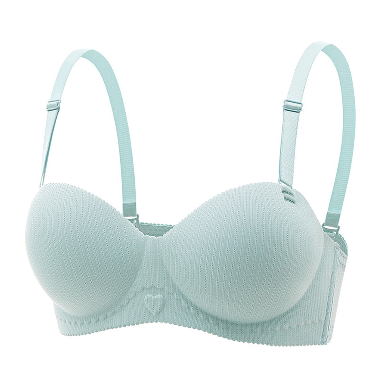Elvqul Womens Push Up Bras Full Coverage Bra Wireless Light Blue Bras ...