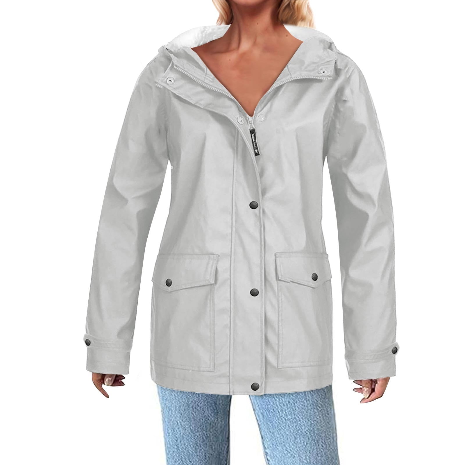 Elvqul Womens Rain Jackets Windproof Rain Jackets Waterproof ...