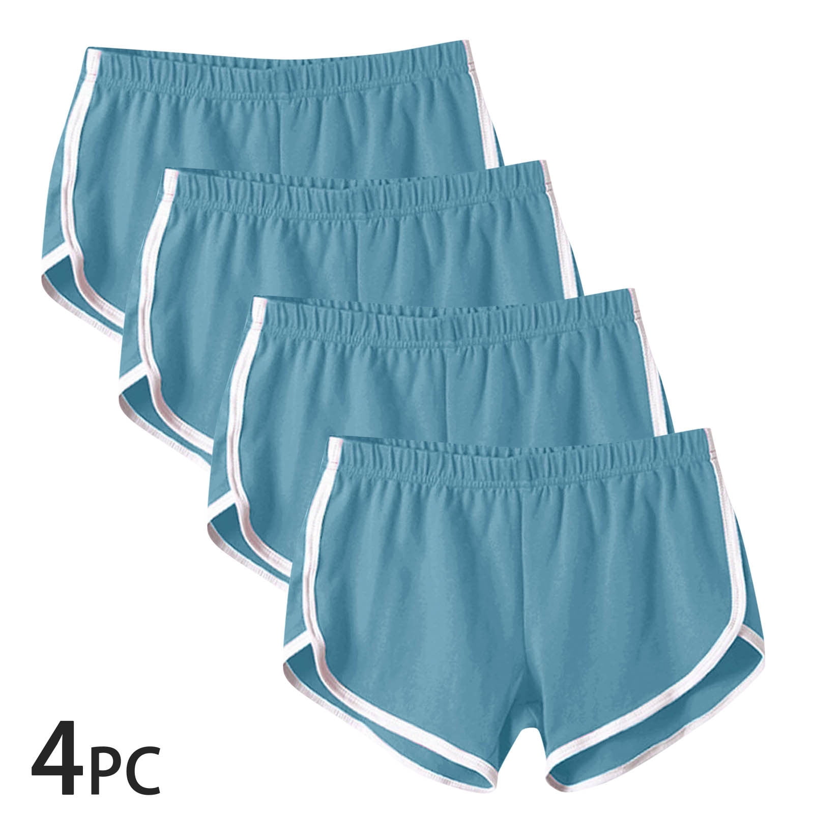 Elvqul Womens Shorts Sports Casual Sky Blue Athletic Pants Summer ...