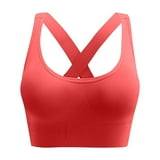 Elvqul Womens Sports Bras Full Coverage Bra Seamless Comfy Yoga ...