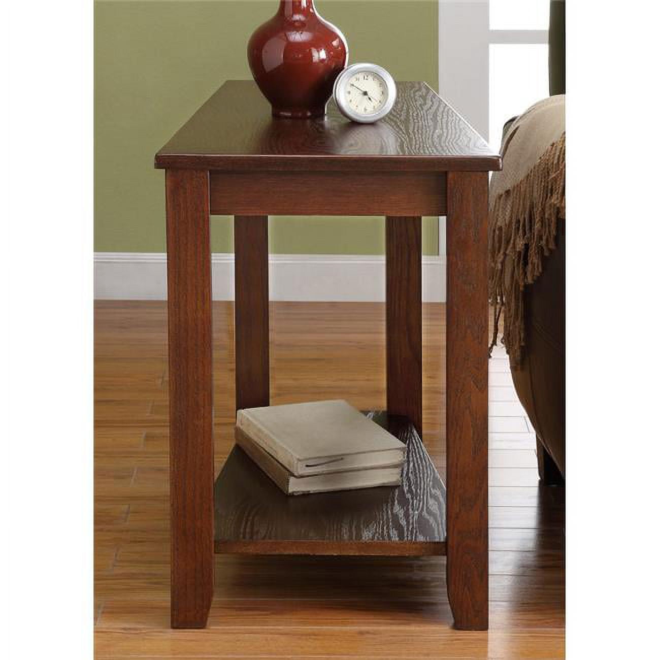 Elwell Rectangular Wedge Chairside Table in Espresso - Set of 2 ...