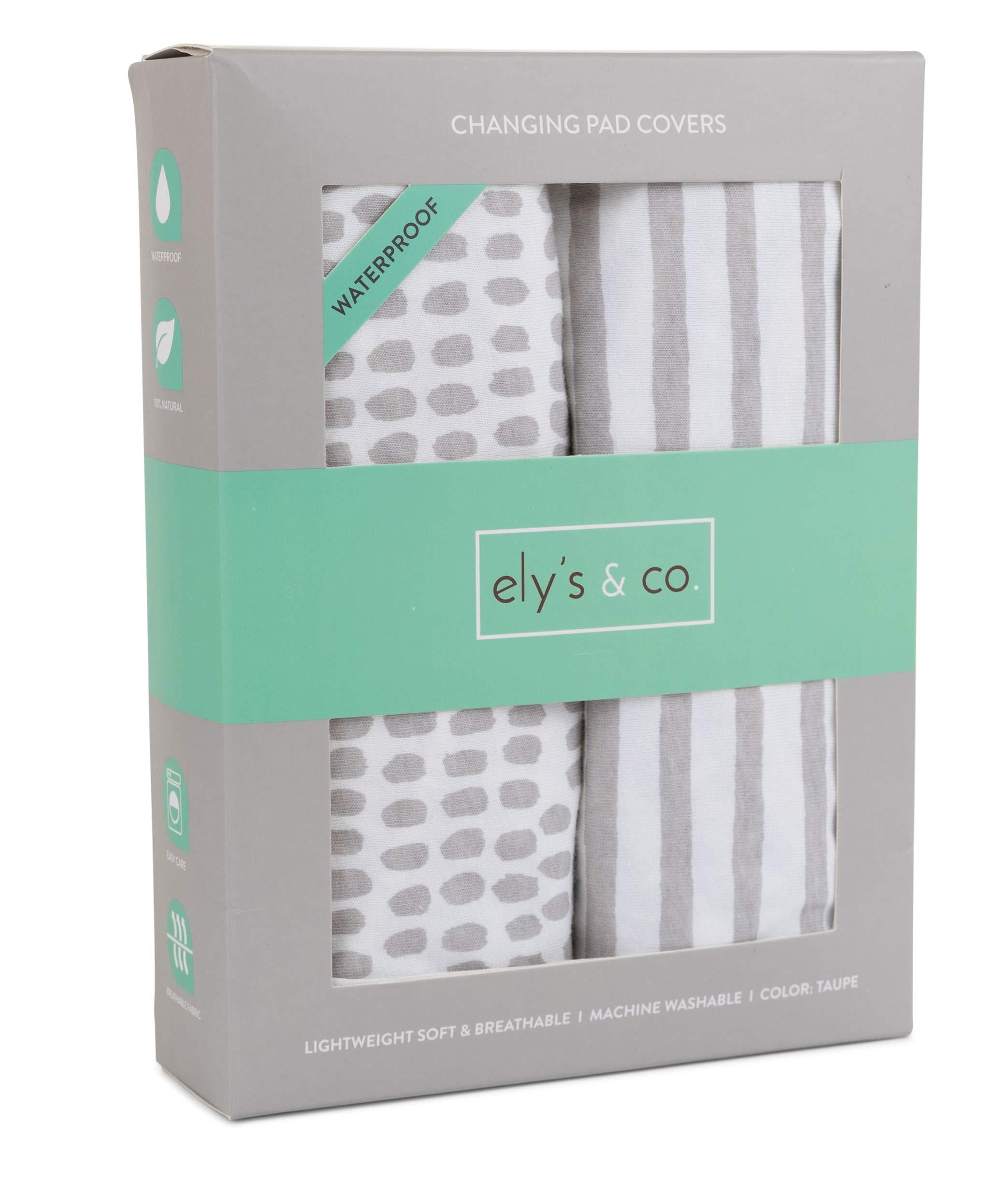 Ely's & Co. Waterproof Babies Nursery Changing Pad Cover Set | Taupe ...