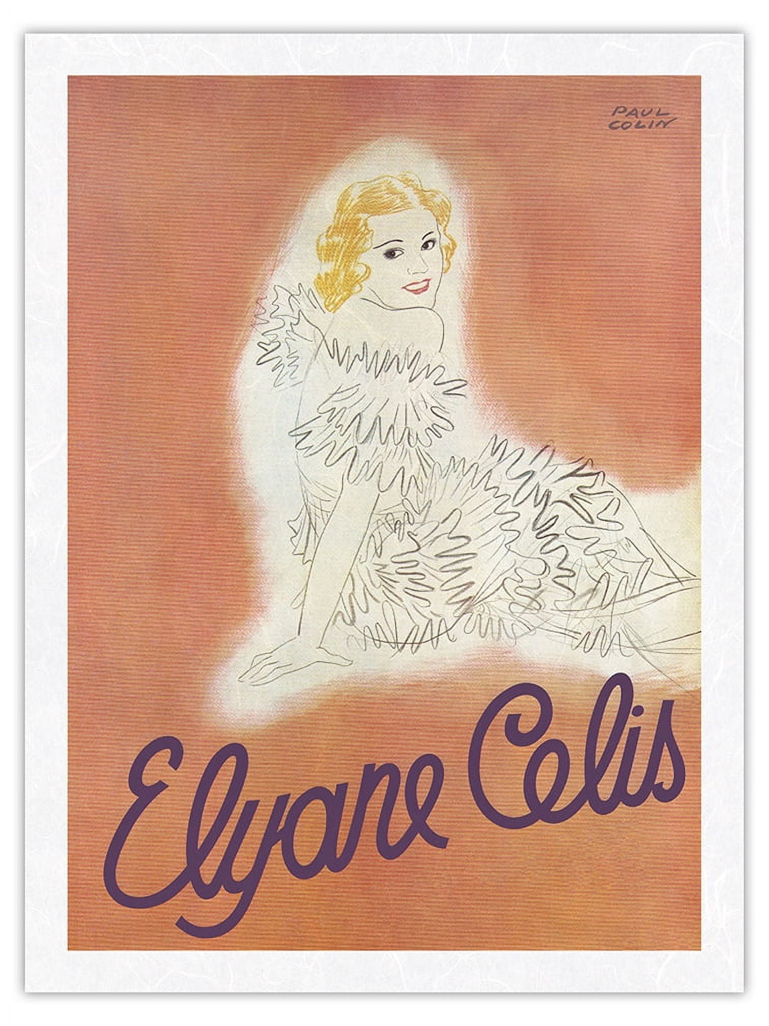 Elyane Célis - Belgium Singer & Actress - Vintage French Music Poster ...