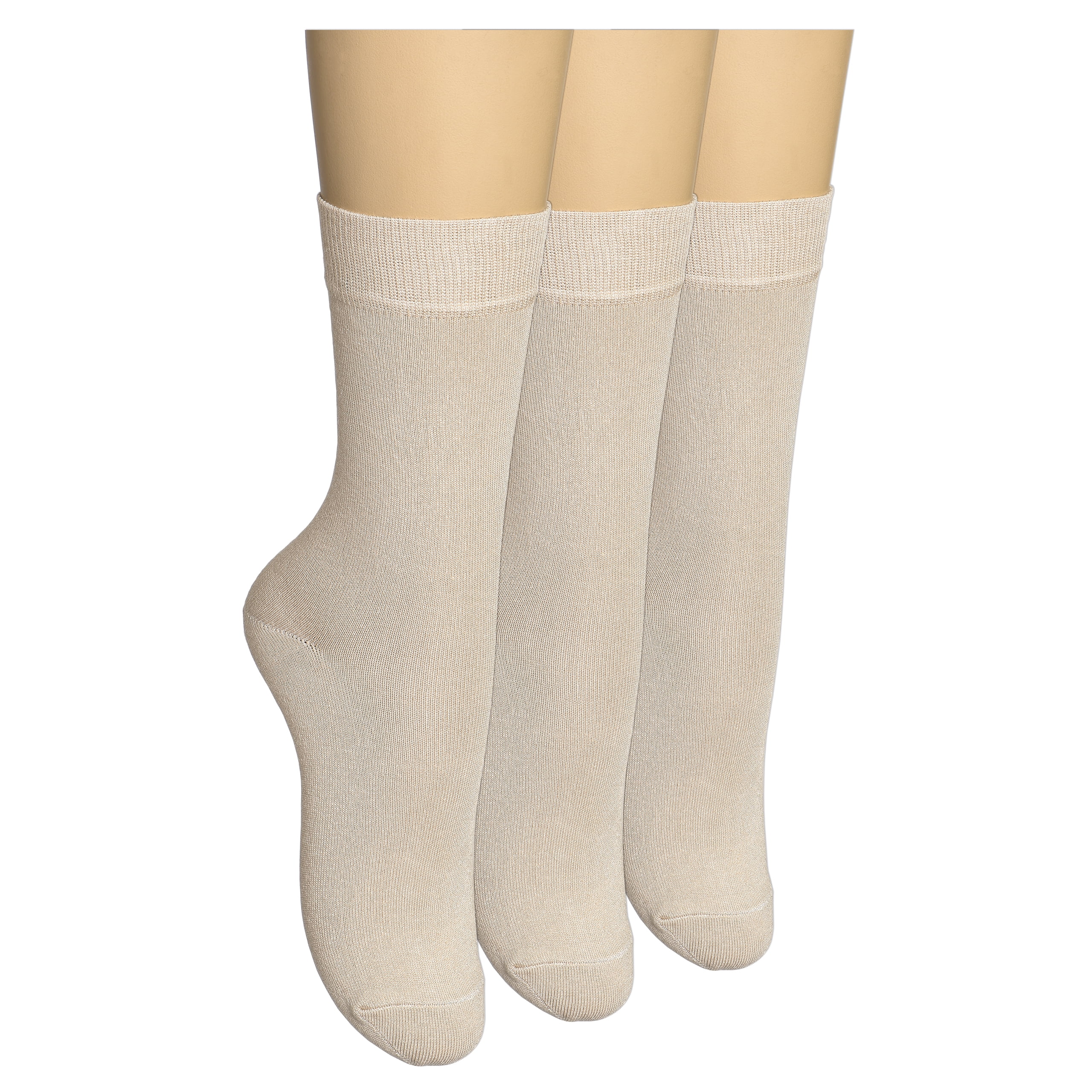 Elyfer, Women's Thin Bamboo Dress Socks, 3 Pair Casual Color Women Crew ...