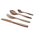 Elyon Tableware® 32 Piece Reflective Copper Flatware Set Stainless ...
