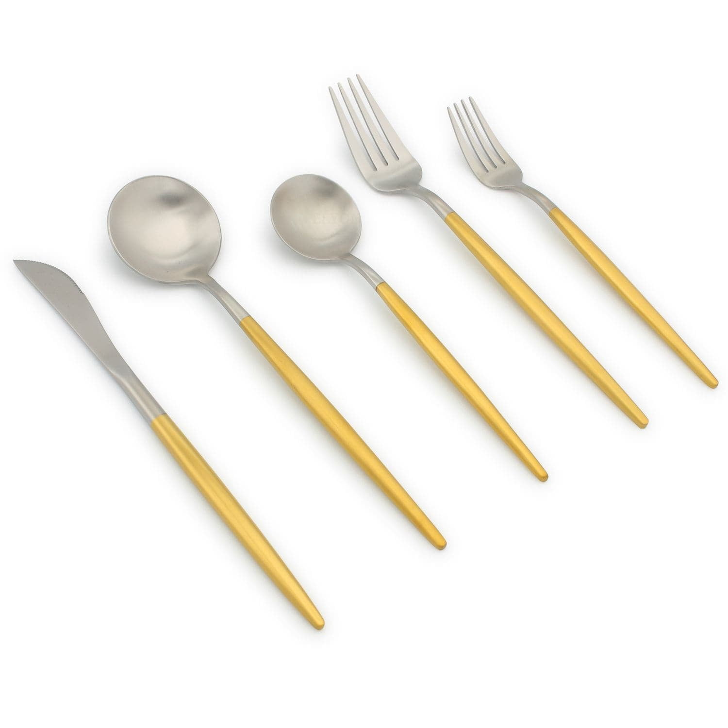 Elyon Tableware Elyon Lea Matte Two-tone Colored Stainless Steel ...