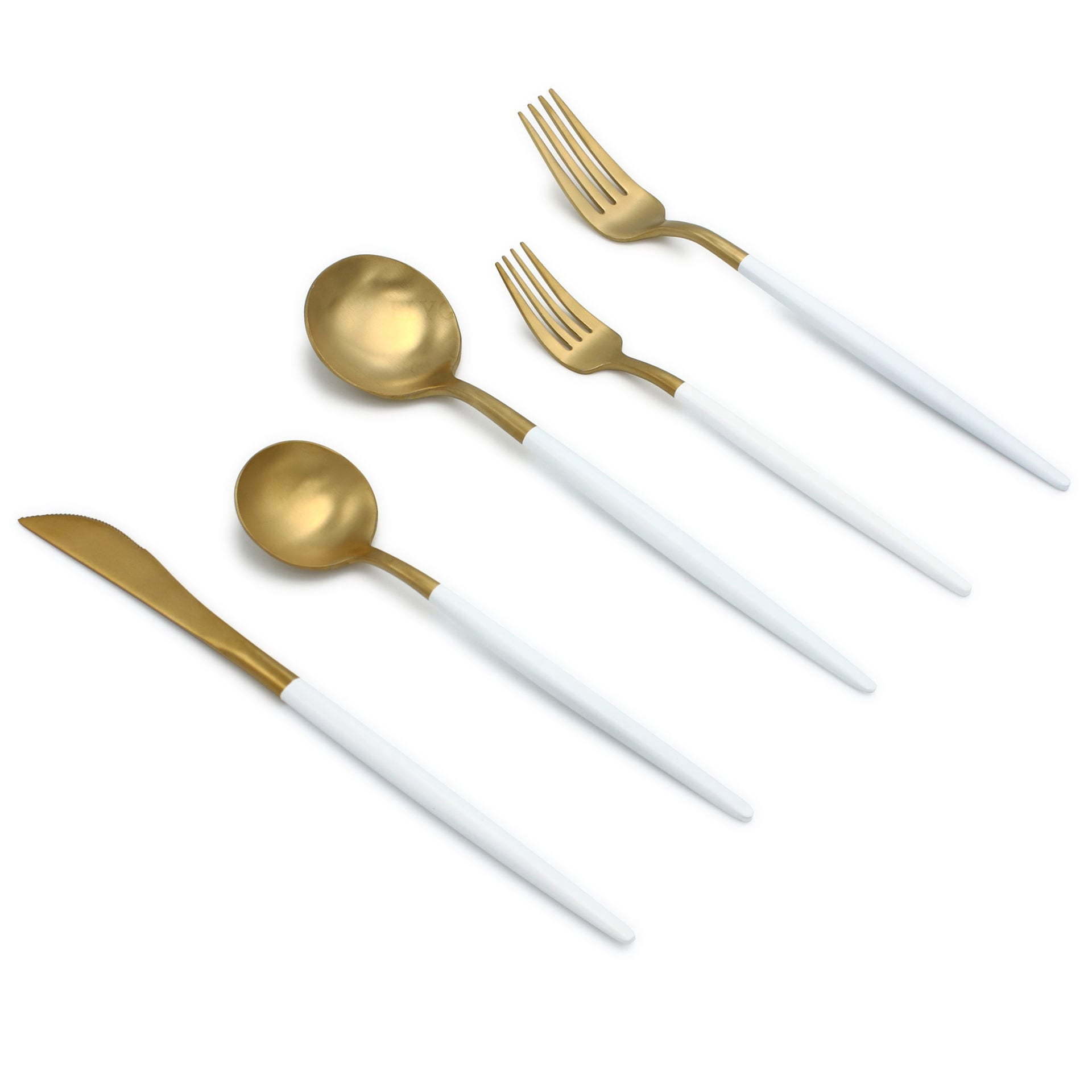 Elyon Tableware Elyon Lea Matte Two-tone Colored Stainless Steel ...