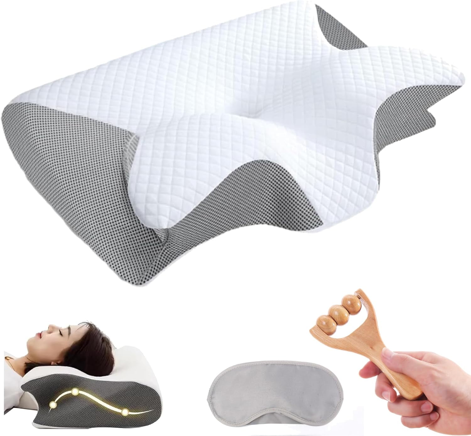 Elyor Sleep Aid Pillow, Dreamers Relief Pillow, Memory Foam Neck ...