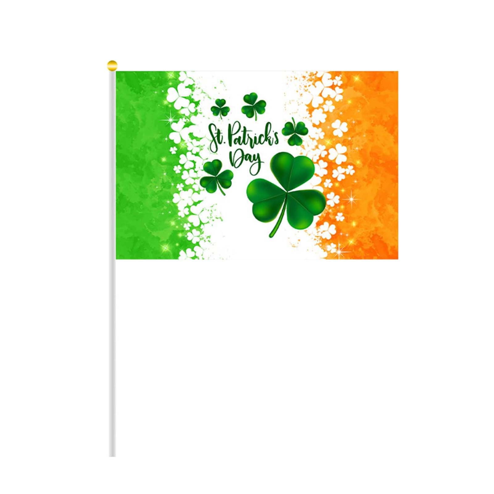 Elysia 100 Pack St. Patrick's Day Hand Flags Green & Design Party ...