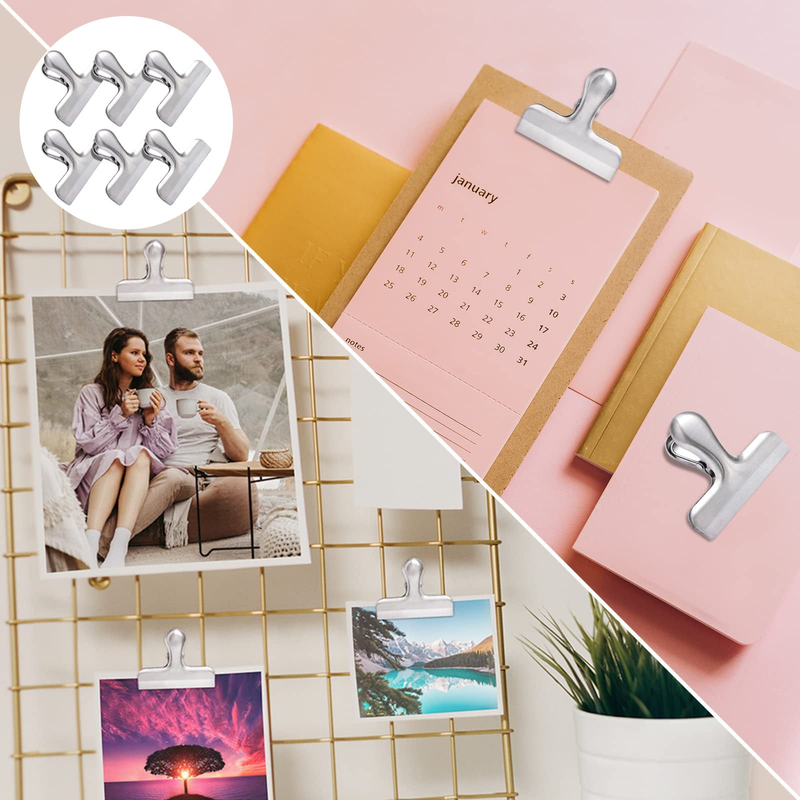 Elysia 6 Pack Bag Clips Stainless Steel Chip Clip Chip Clips Bag Clips ...