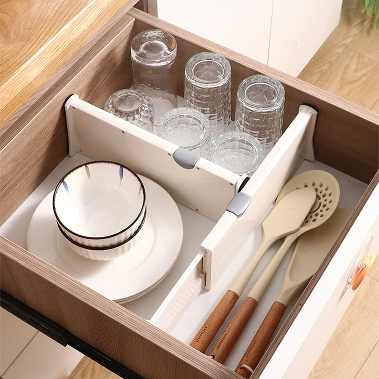 Elysia Adjustable Plastic WallFree Home Storage Solution Reinforced ...