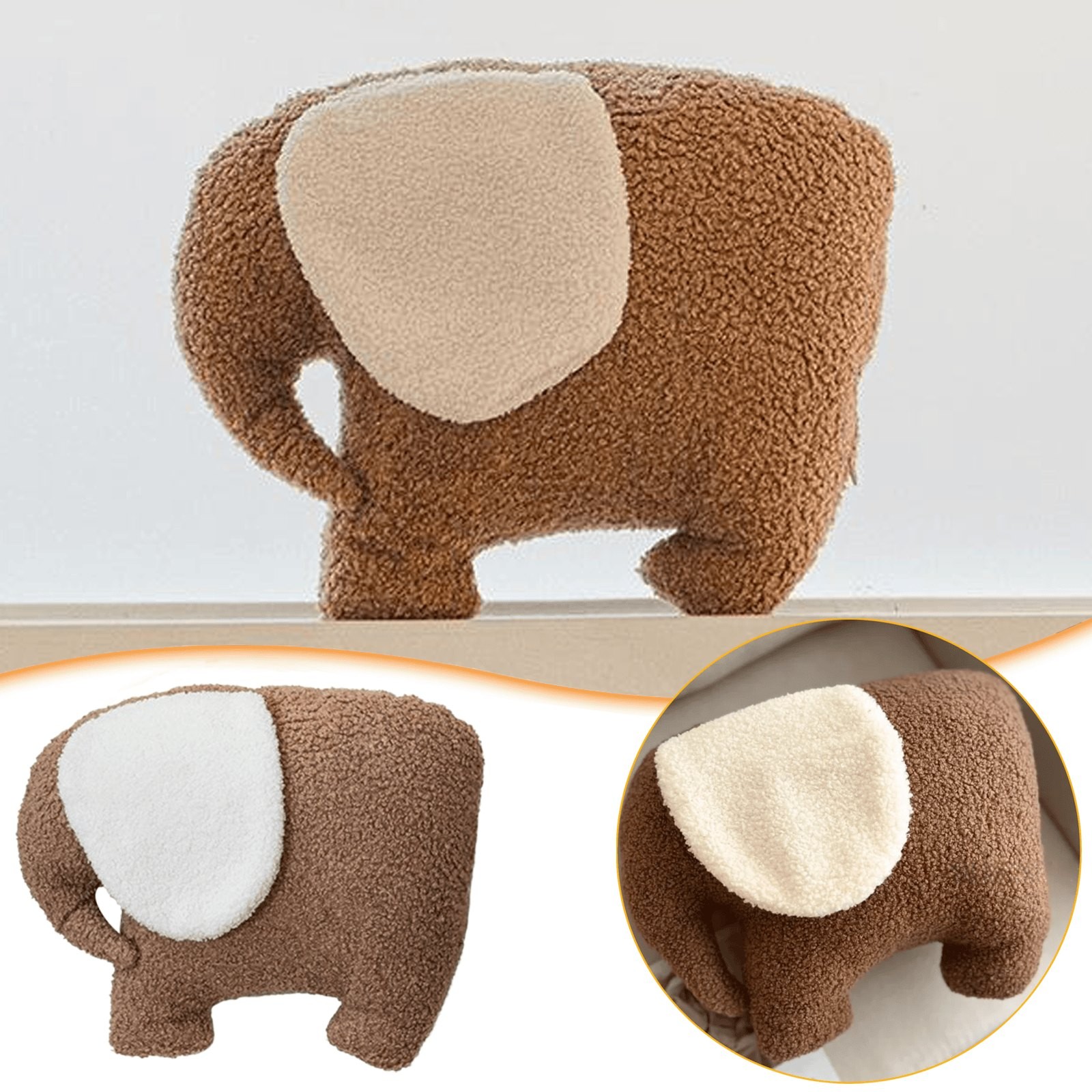 Elysia Animal Pillow Elephant Cute Cartoon Nap Pillow Children's Room ...