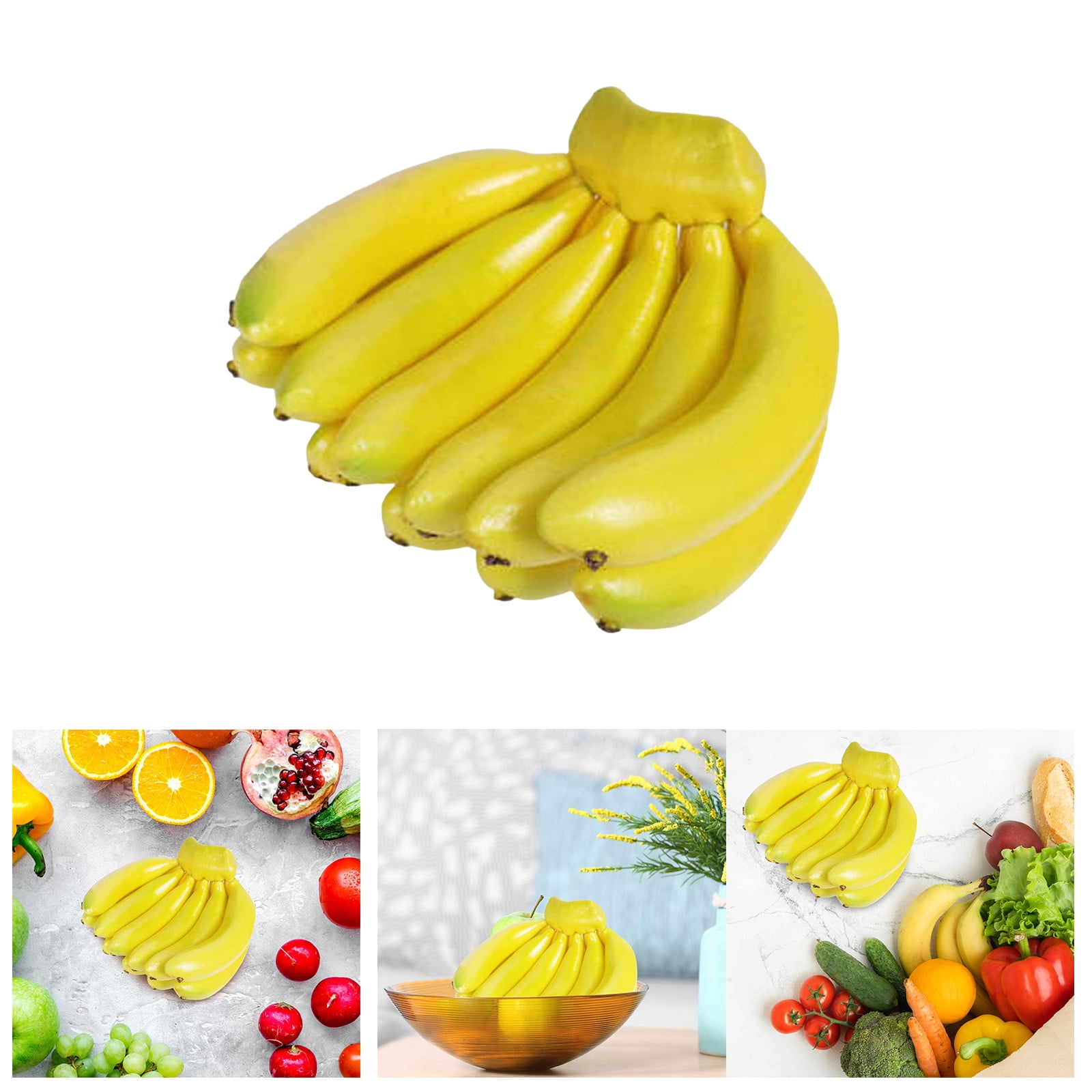 Elysia Bananas 11 Bunch Lifelike Banana Cluster Decoration Fruits ...