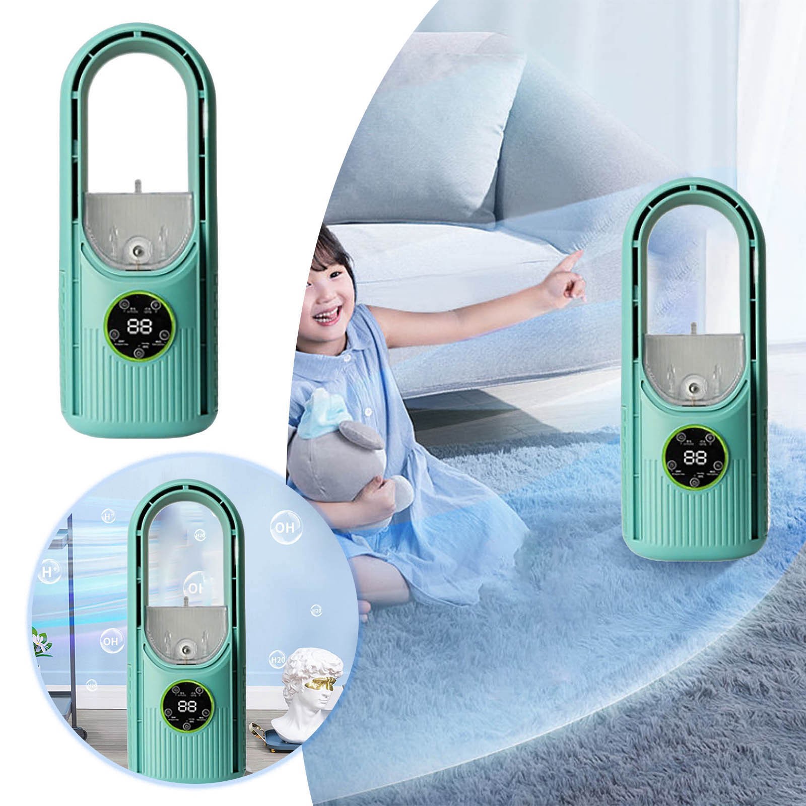 Elysia Bladeless Fan Electric Fan Household Dormitory Air Conditioning ...