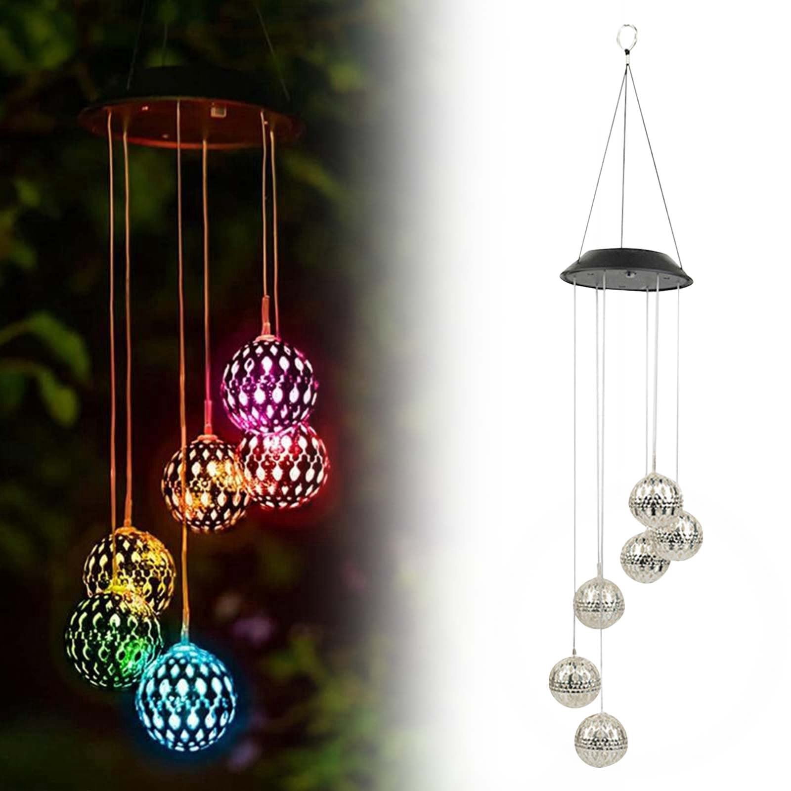 Elysia Colorful Solar Wind Chime Light Outdoor Balcony Terrace Garden ...