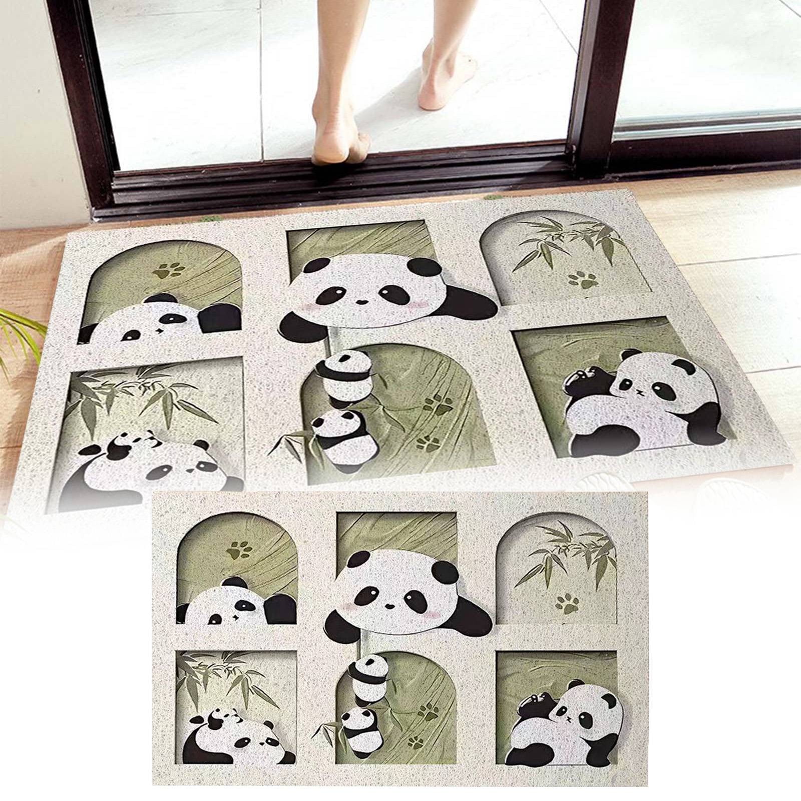 Elysia Cute Animal Panda Door Mat Outdoor Indoor Welcome Mat Front Door ...