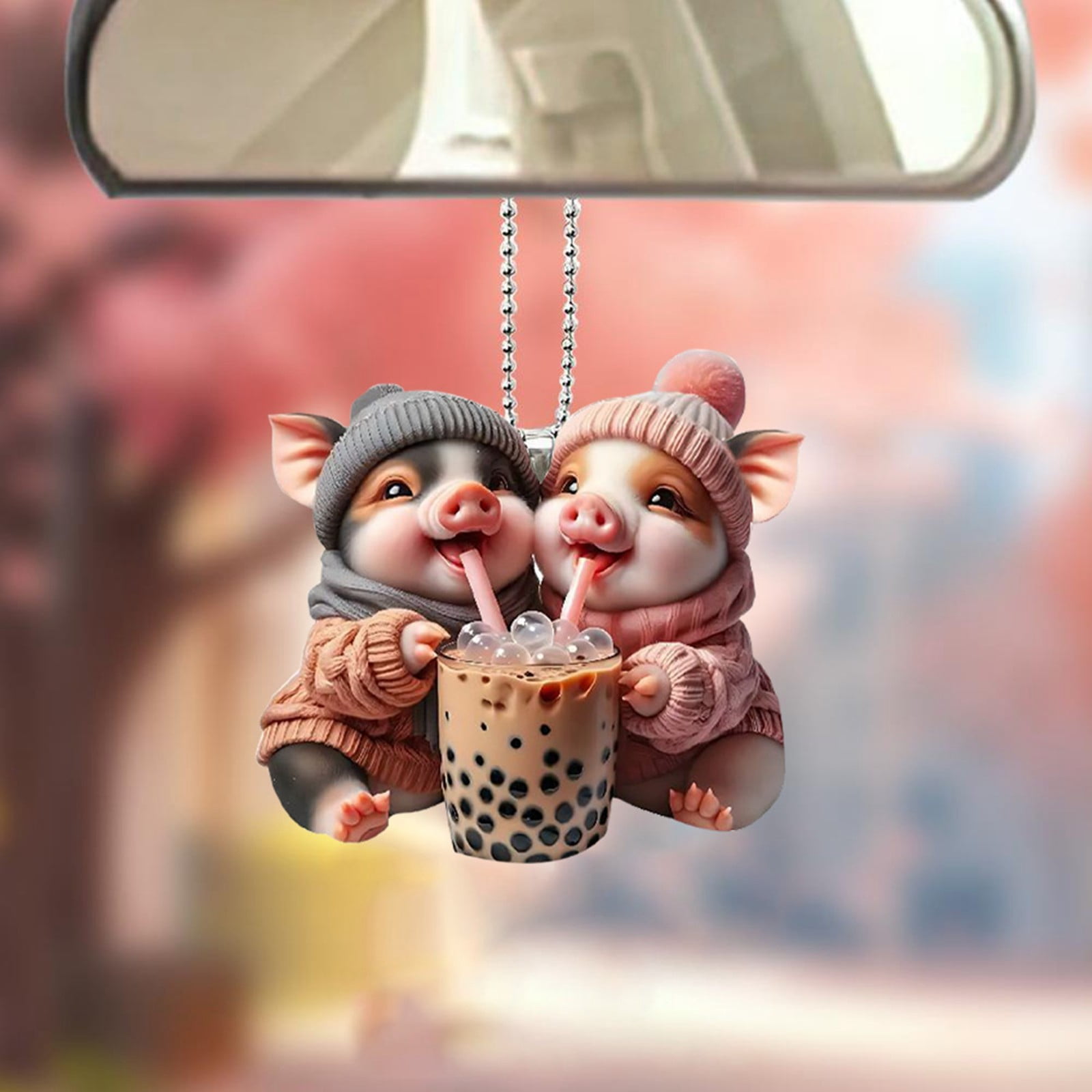 Elysia Cute Car Interior Acrylic Pendant Car Key Pendant - Walmart.com