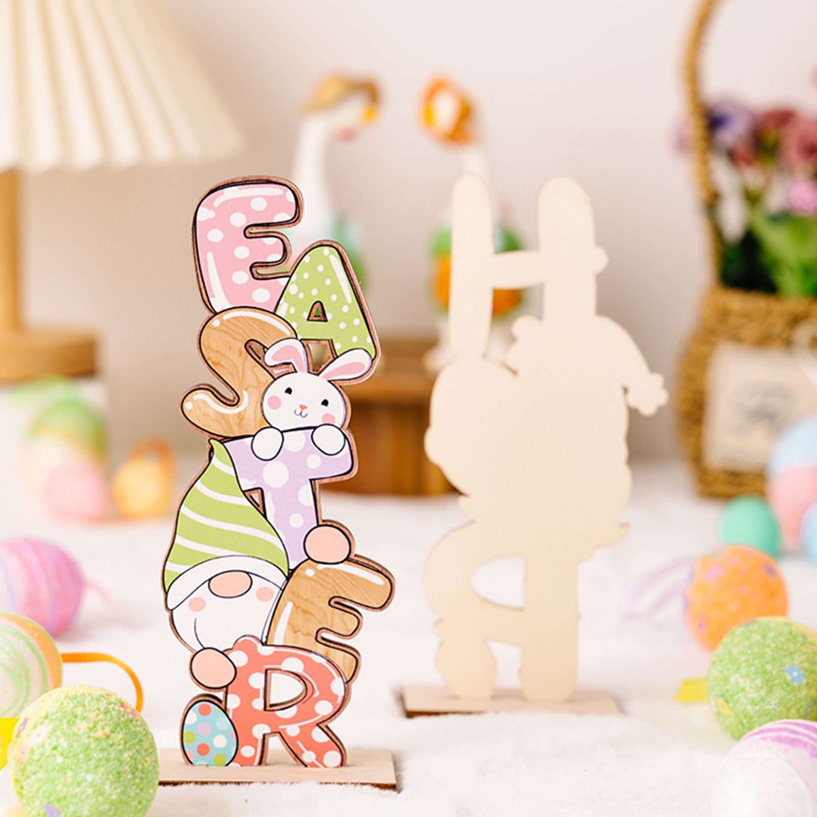 Elysia Easter Decorations Easter Wooden Alphabet Ornaments Colorful ... Elysia Easter Decorations Easter Wooden Alphabet Ornaments Colorful ...