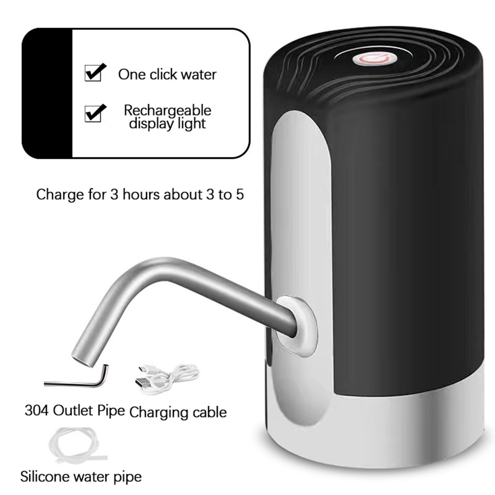 Elysia Electric Charging One Key Water Bucket Water （100ml） - Walmart.com