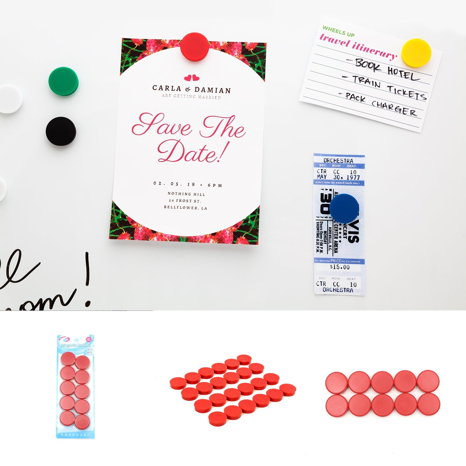 Elysia Flat Pins Magnets For Whiteboard Blackboard And Refrigerator ...