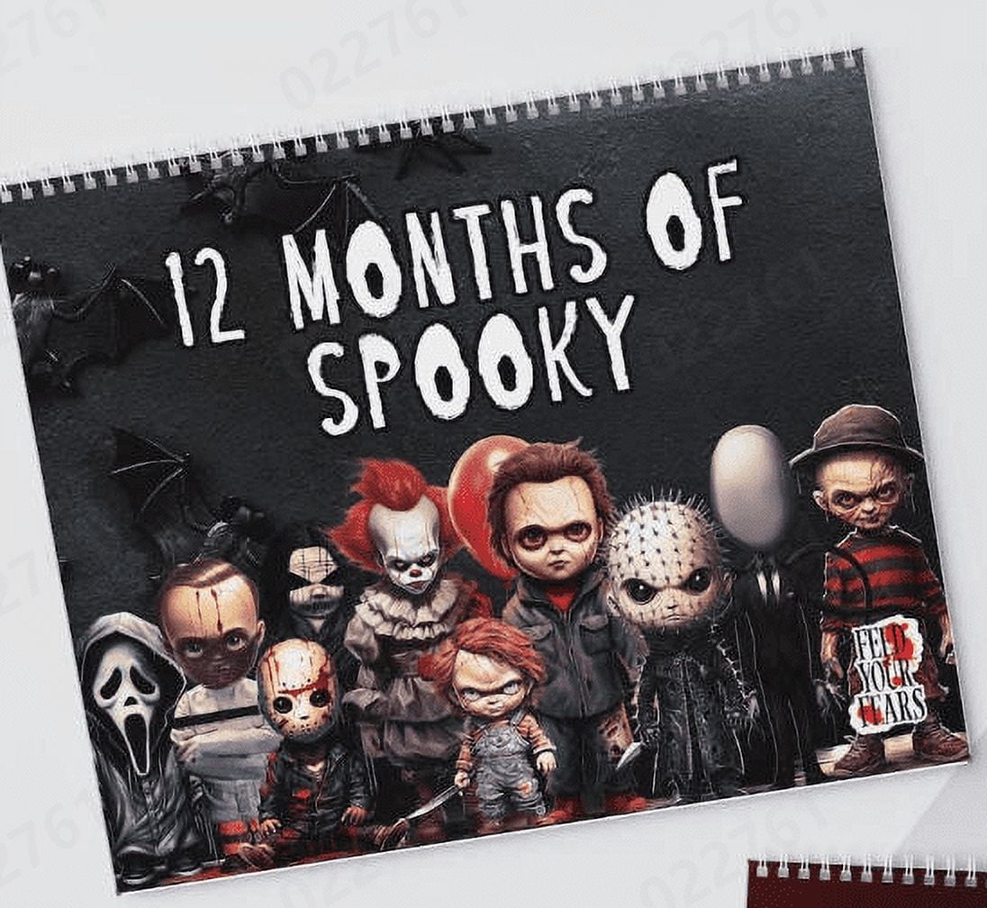 Elysia Desk Calendar (2025) Slasher Ghostface Voorhees Pennywise Krueger - Walmart.com