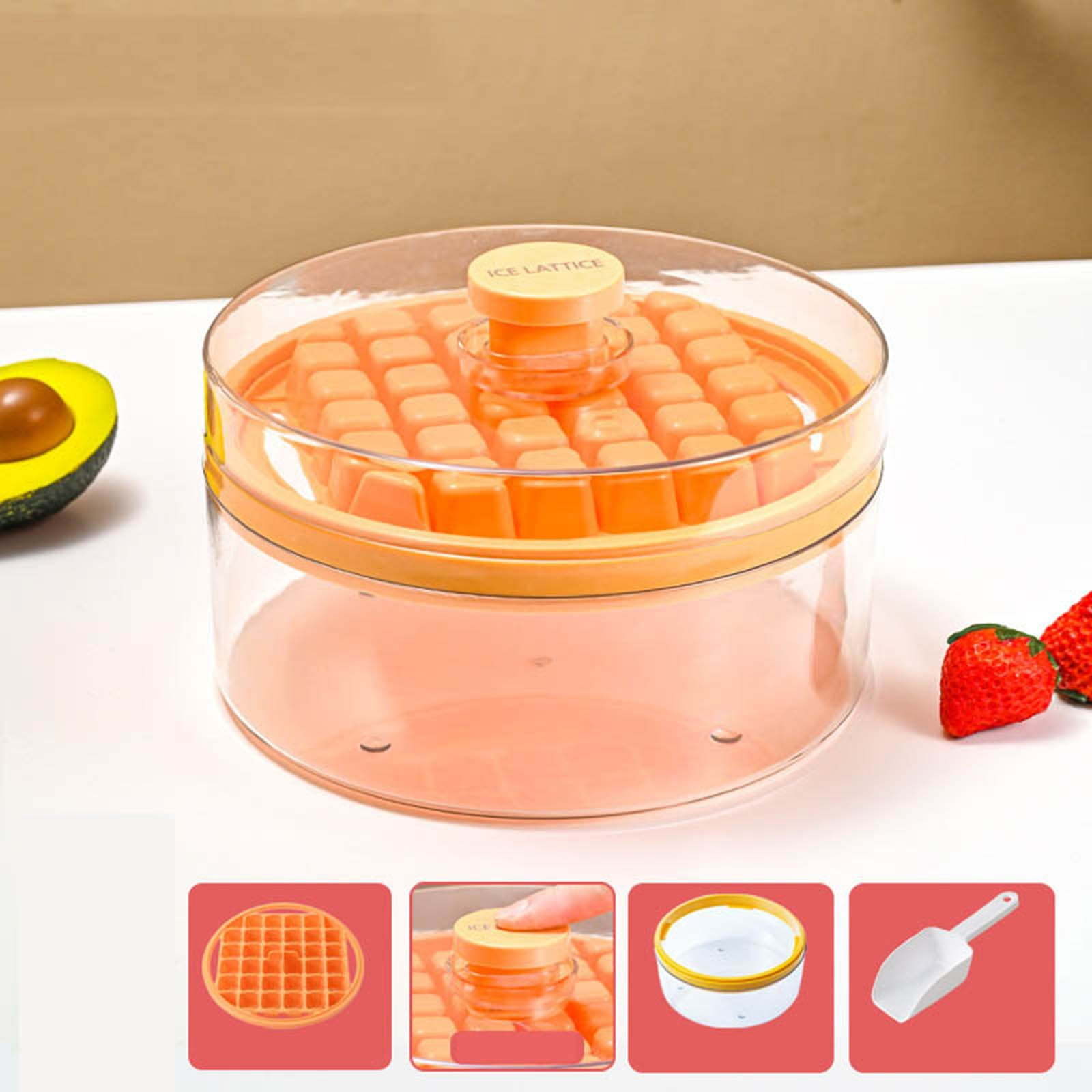 Elysia Ice Cube Ice Cube Easy To Demould Reused Food Grade With Lid ...