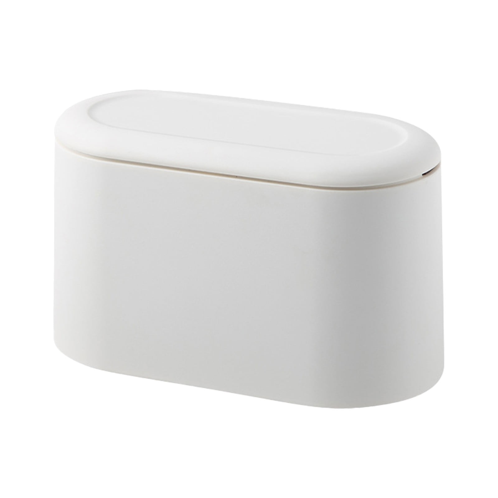 Elysia Mini Desktop Wastebasket With Lid Small Countertop Trash Can ...