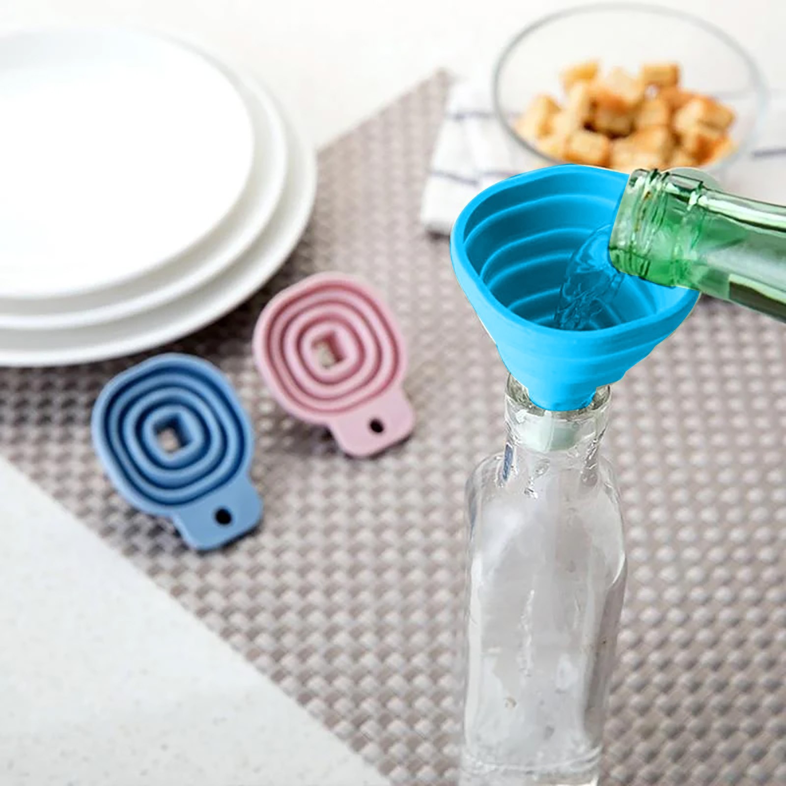 Elysia Mini Folding Silicone Funnel Telescopic Folding Funnel Oil ...