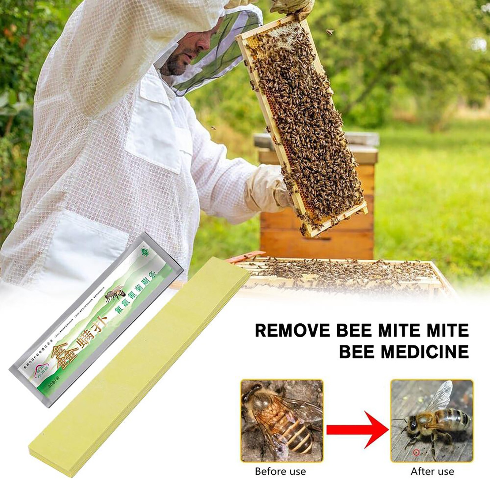 Elysia Natural Beehive 20 Strip Pack For Control Beekeeping Tool For ...