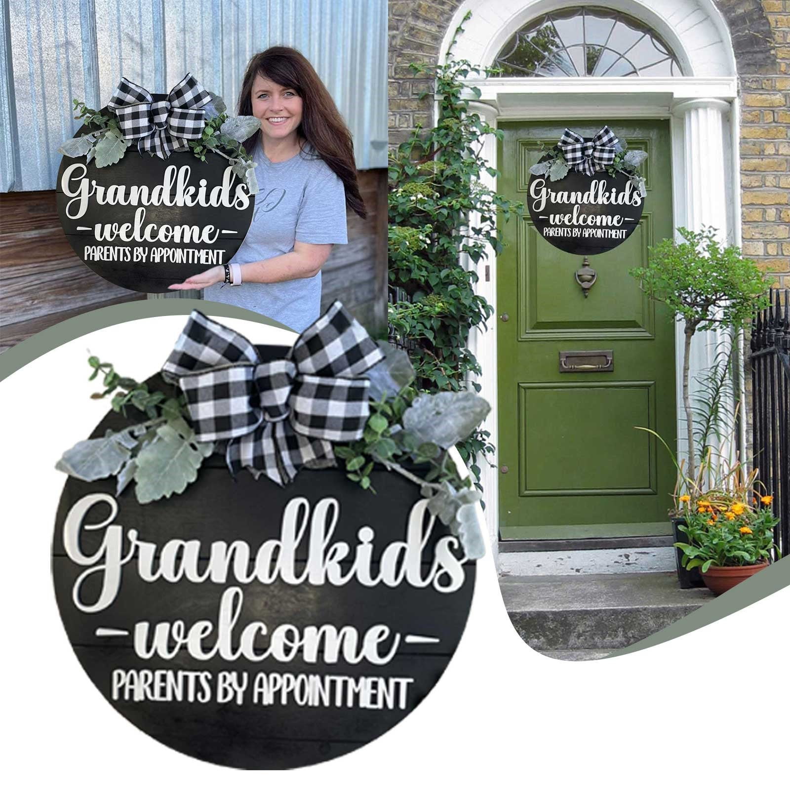Elysia Sign For Grandparents 3D Welcome Home Hanger Wood Sign 11.8inch ...