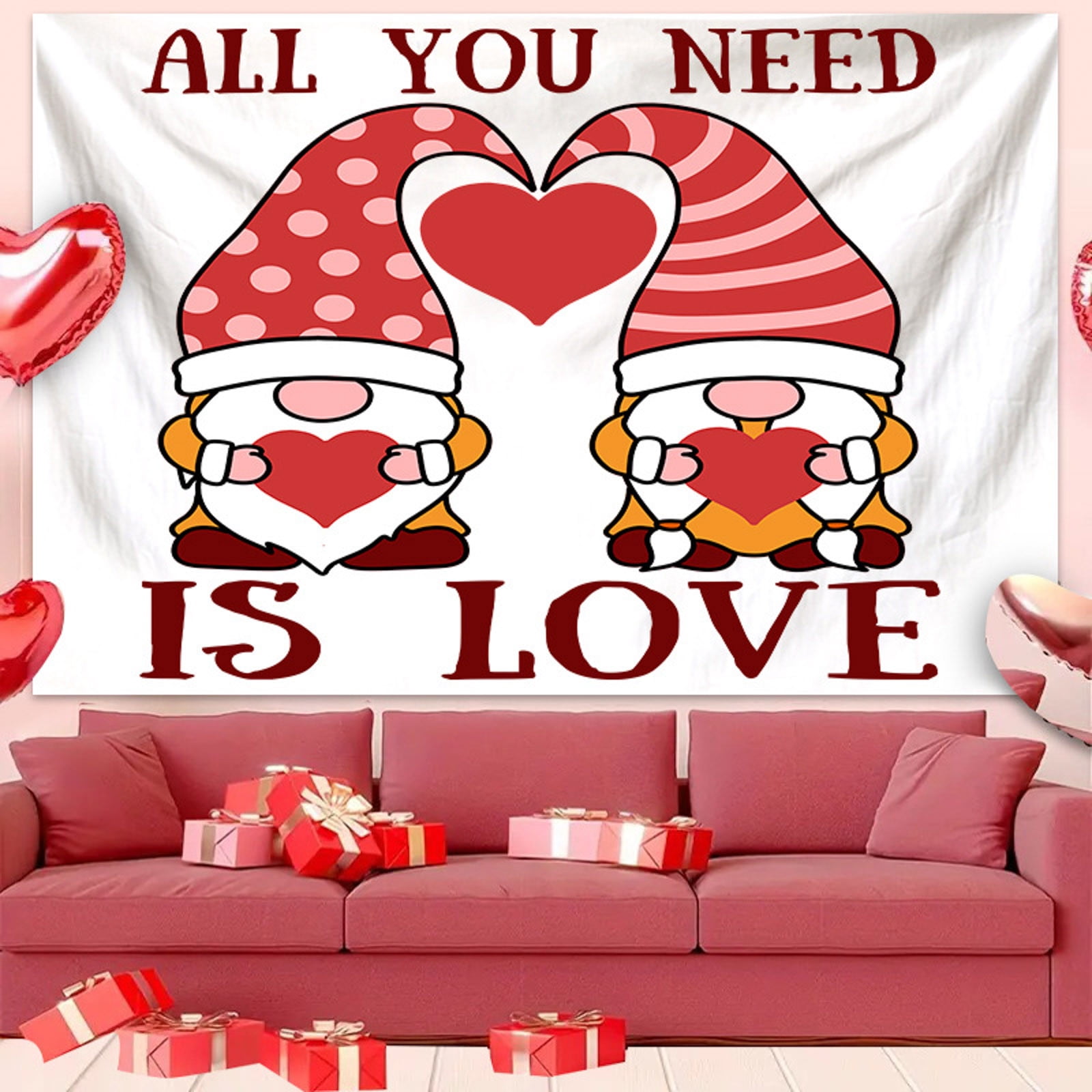 Elysia Pink Valentine's Day Decoration Tapestry Party Decoration Scene ...