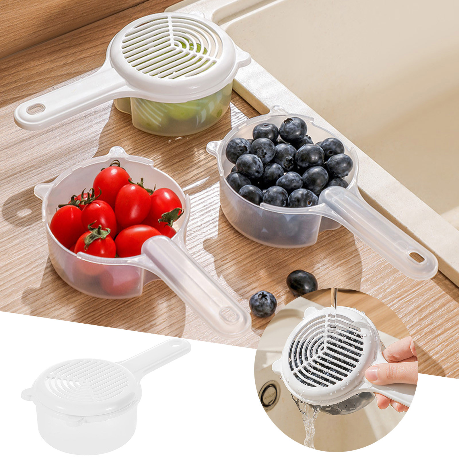 Elysia Portable Blueberry Cleaning With Handle Fruit Washing And ...