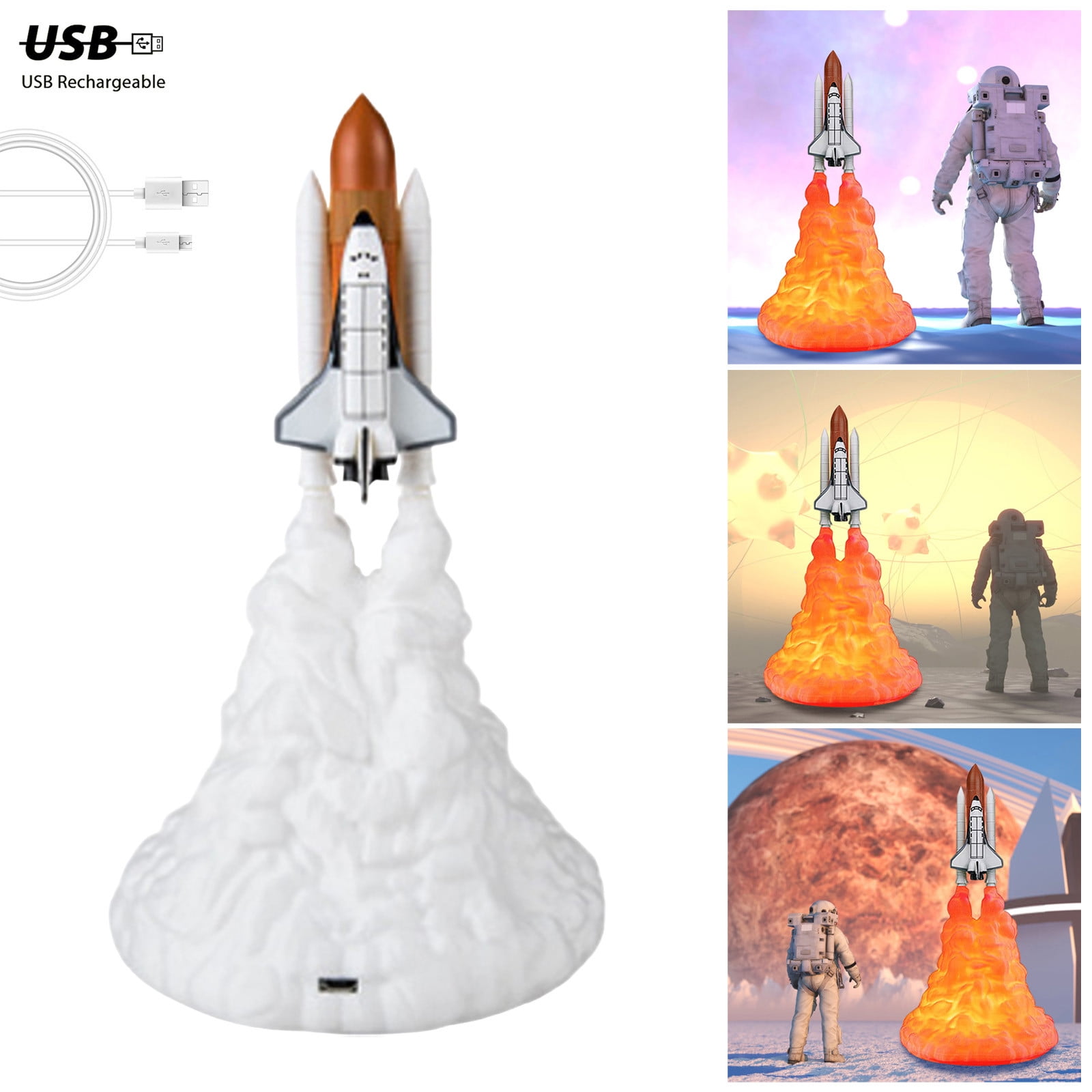 Elysia Rocket Lamp 3D Printing Moon Rocket Lamp 3D Printing Spaceship ...