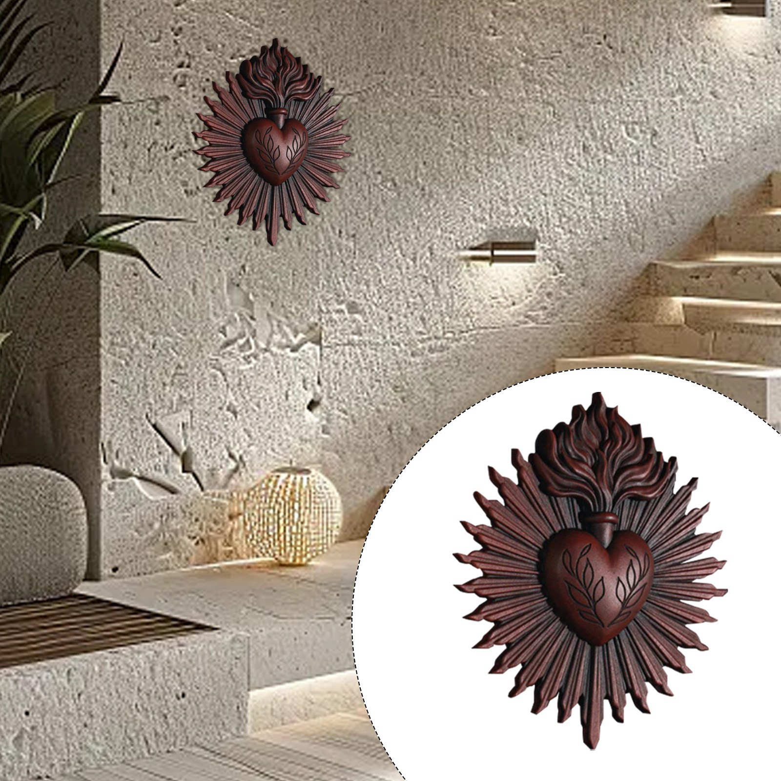 Elysia Sacred Heart Gothic Wall Plaque Home Sacred Heart Prayer Stand ...